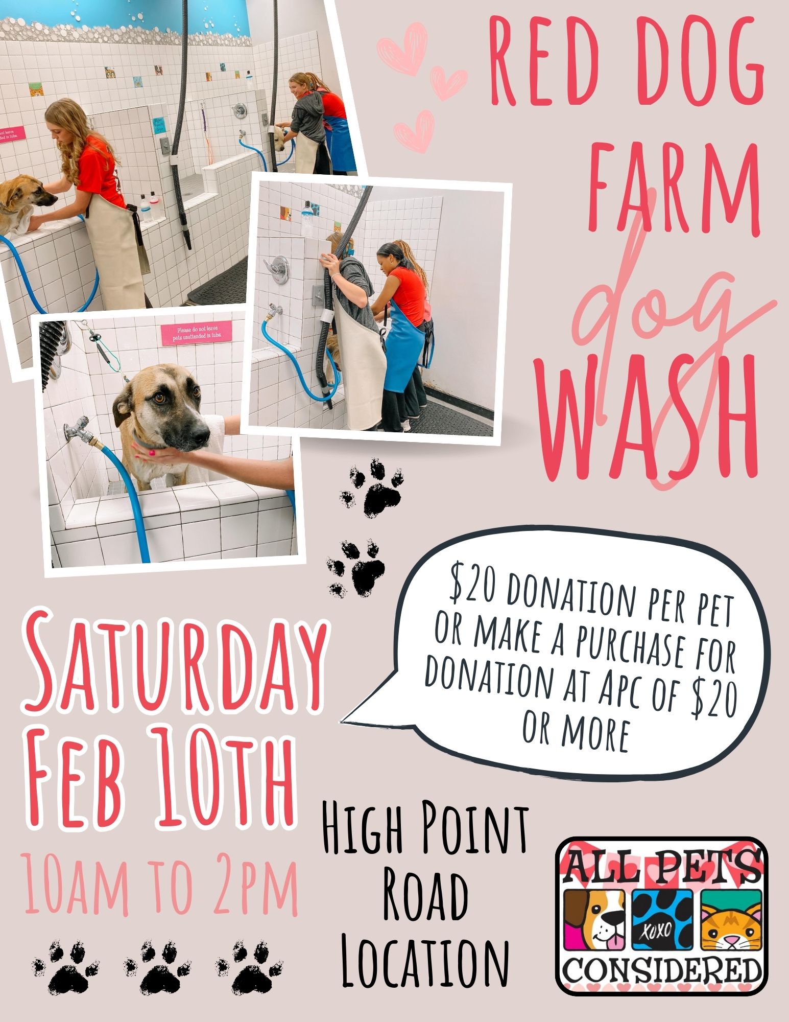 Dog Wash and Adoption Event | Red Dog Farm Animal Rescue Network